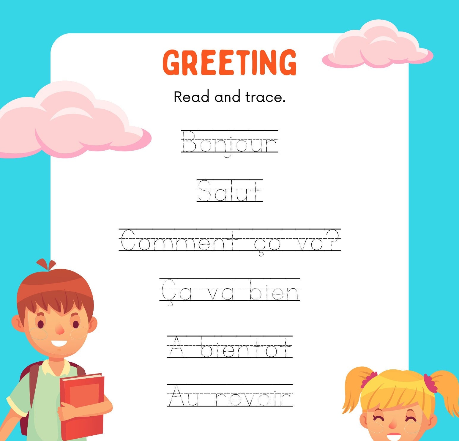 Greetings Printable Writing Sheet - Etsy