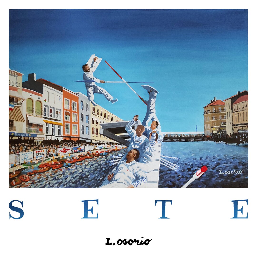 The Sète Jousts. High Quality 50x50cm Poster. Graphic Design Lewis ...