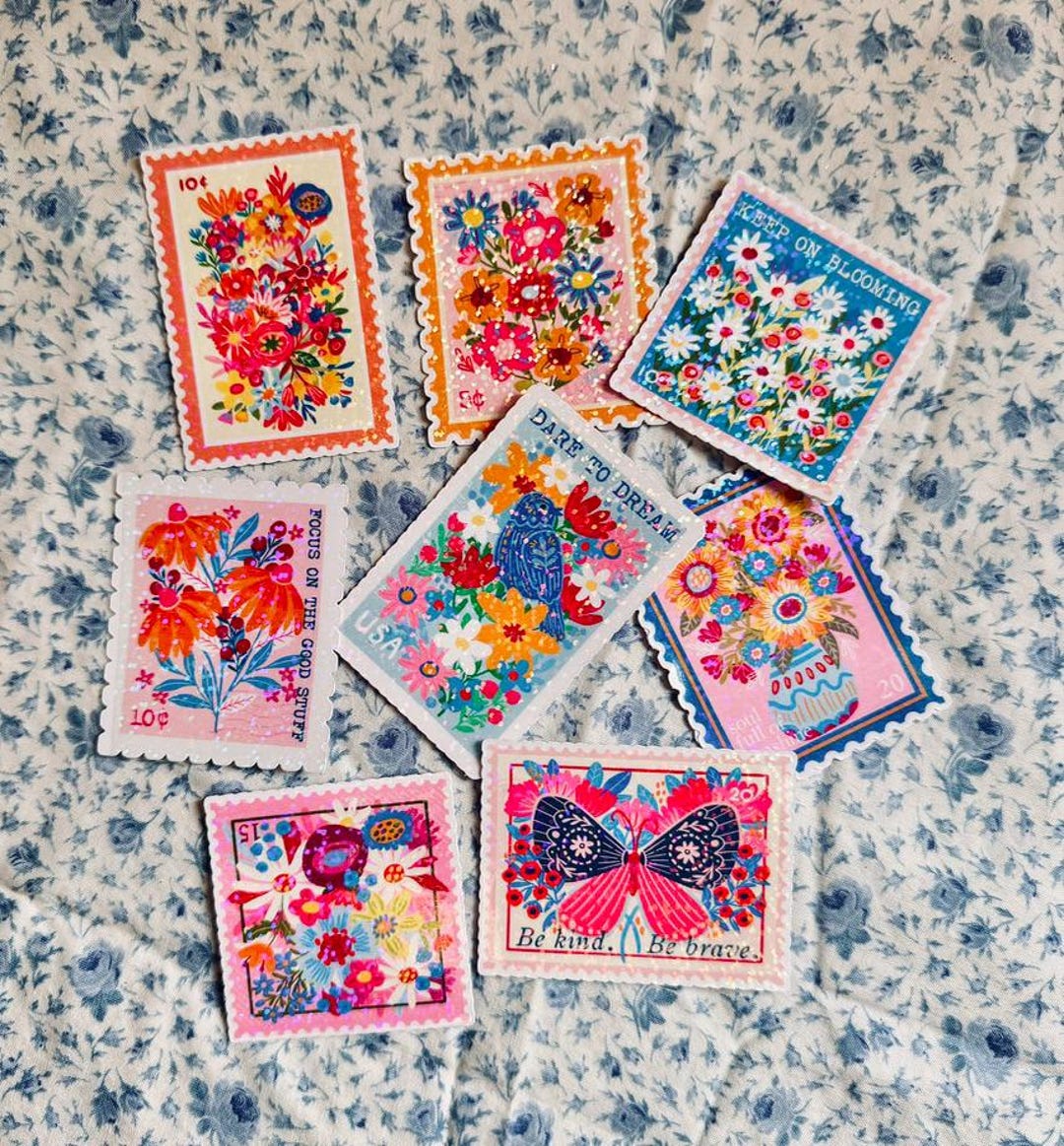 Vintage Stamp Stickers - Waterproof Vinyl Sticker/funny Stickers ...