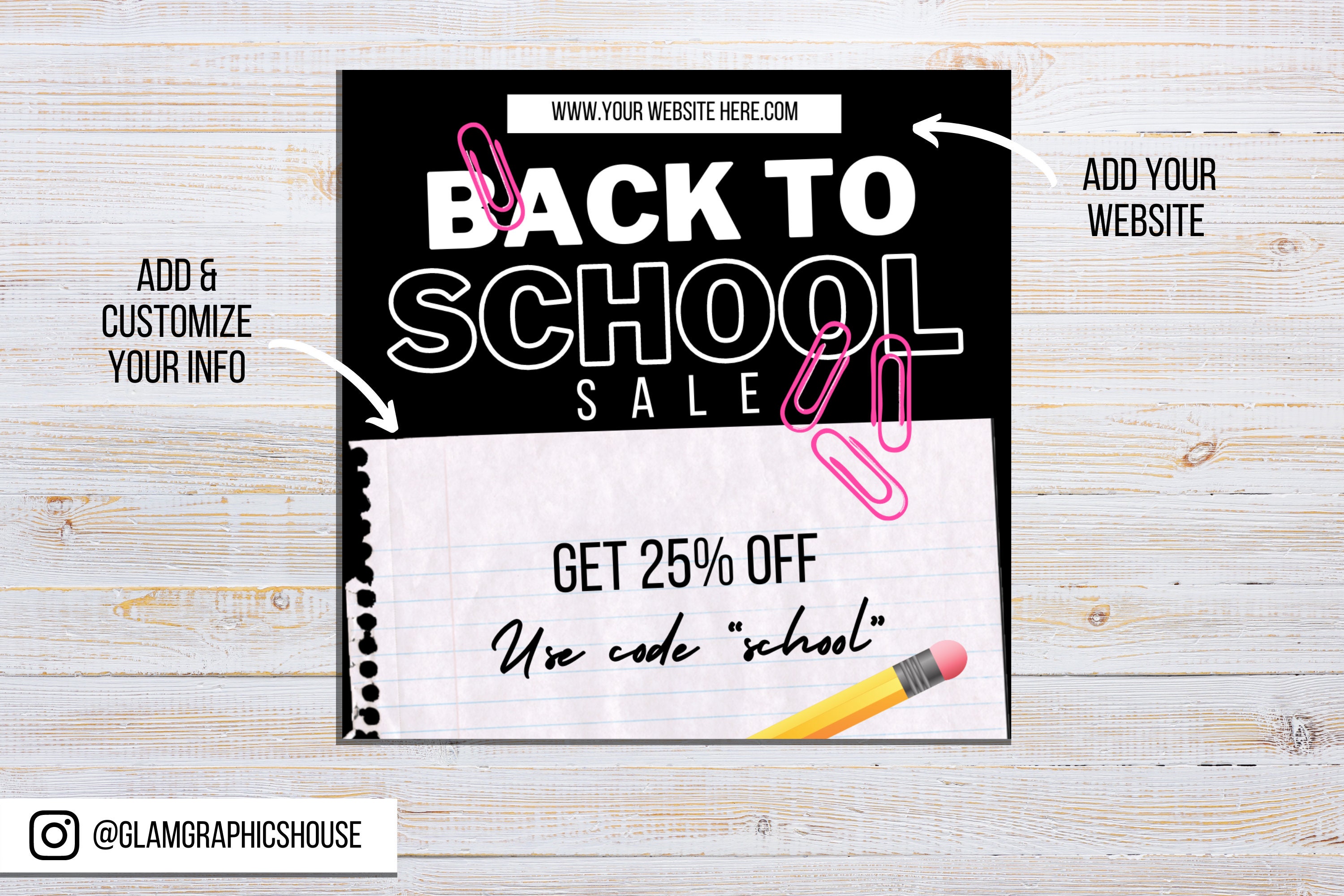Canva Flyer Template PRINT OR POST Back to School Sale | Etsy