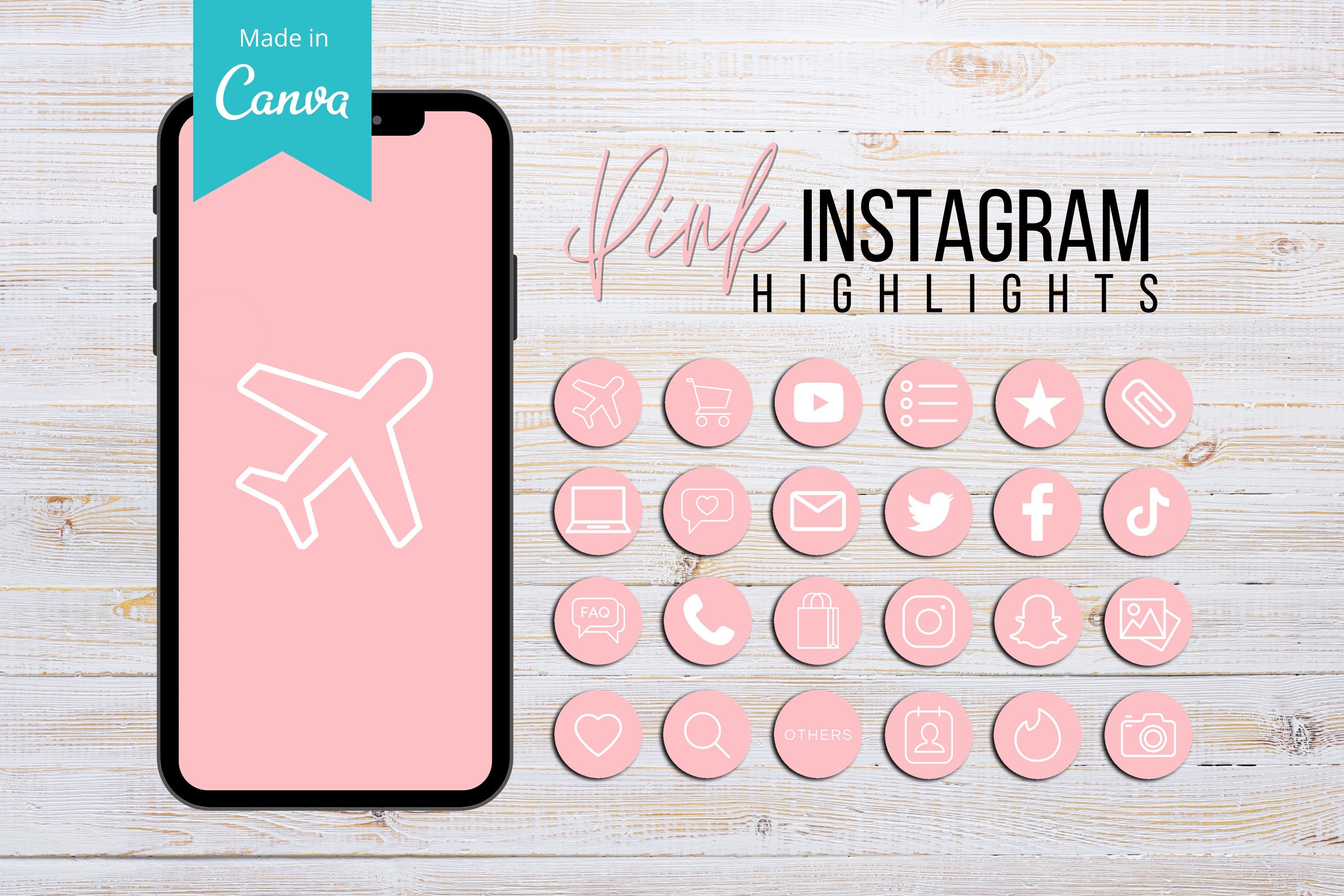 Pink Instagram Highlight Covers Instagram Stories Instagram | Etsy
