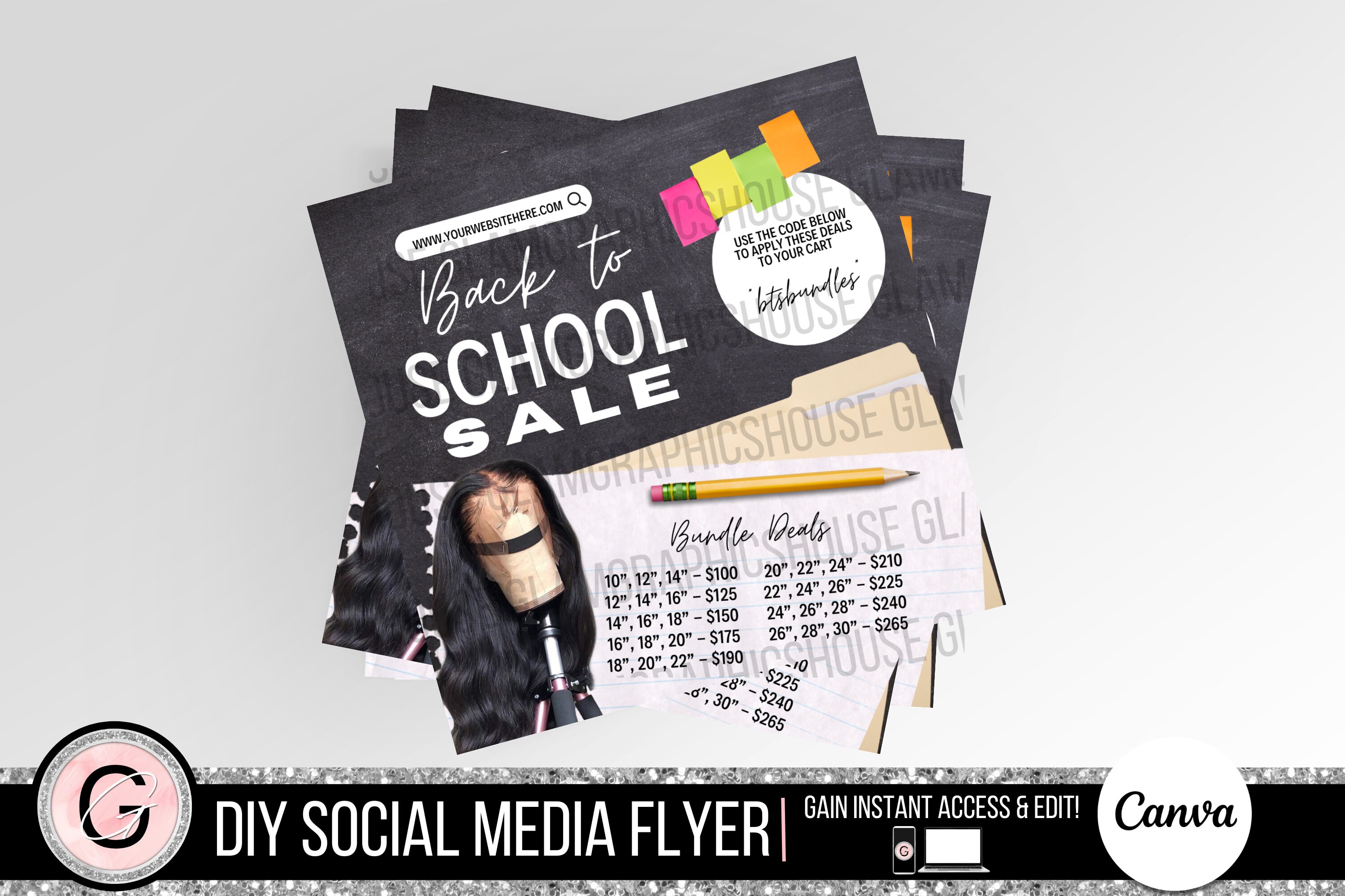 Canva Flyer Template PRINT OR POST Bundles Back to School | Etsy