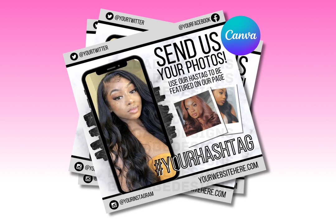 Canva Flyer Template | Send Your Photos Flyer | Social Media Flyer ...