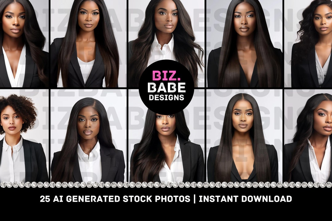 Ai Baddies Business Beauty Stock Images for Business Branding, Hair and ...