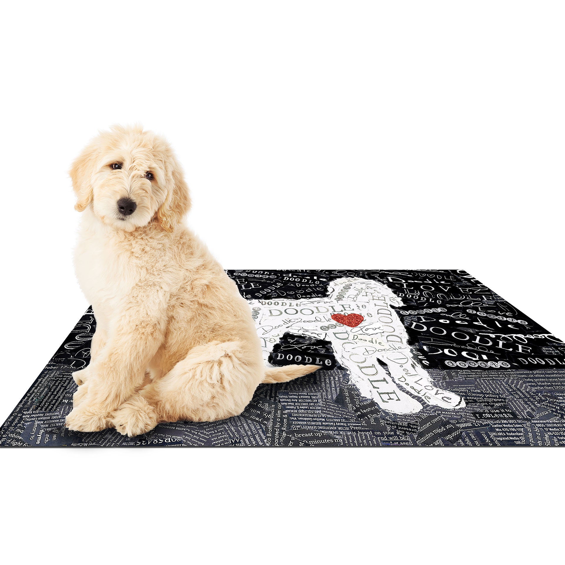 Golden Doodle Pet Mat 18 X 28 Wipeable, Washable, Durable - Etsy