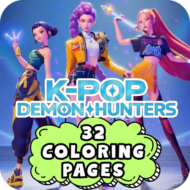 Kpop demon monster coloring pages - Etsy.de