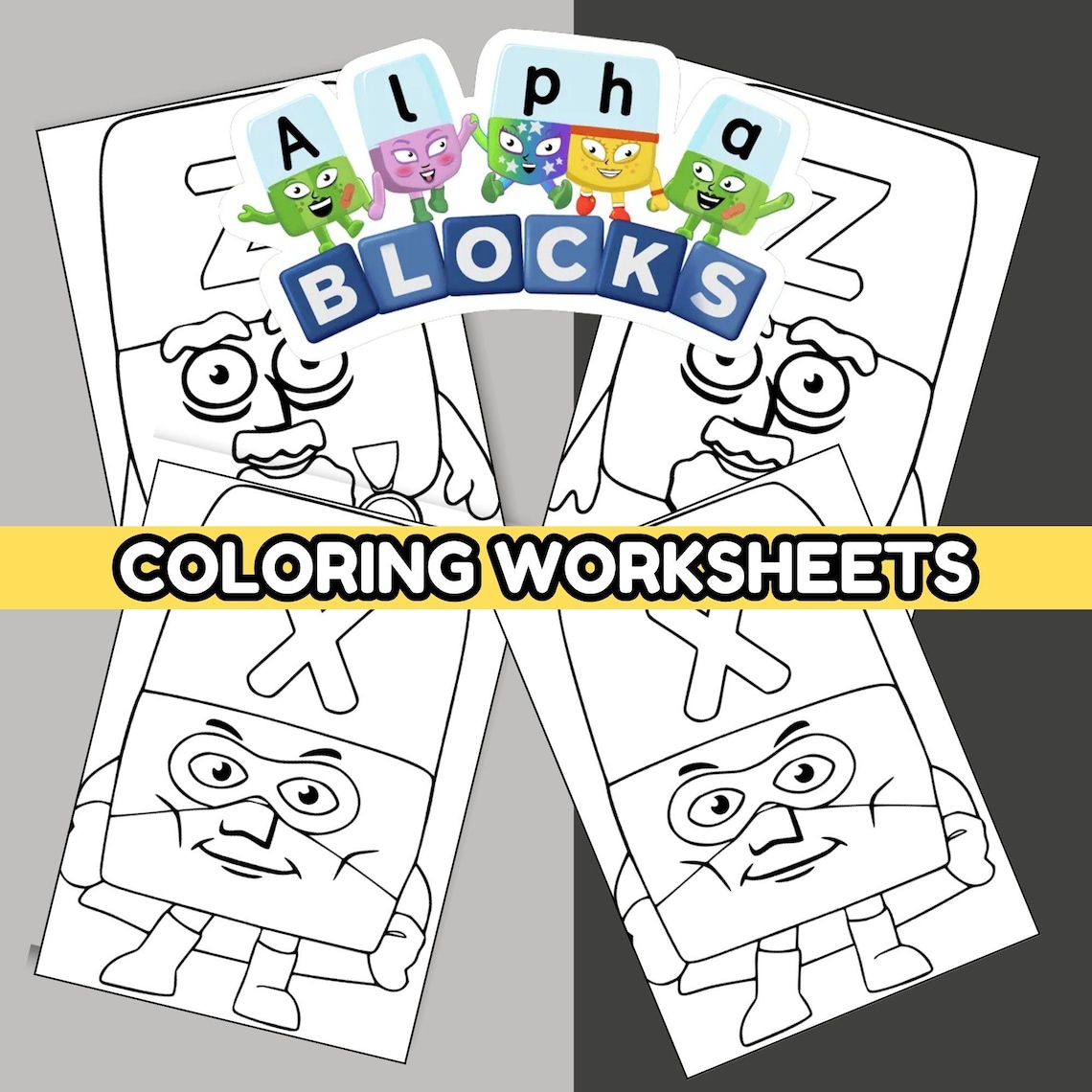 Alphablocks Coloring Pages & Worksheets for Kids | Printable Alphabet ...