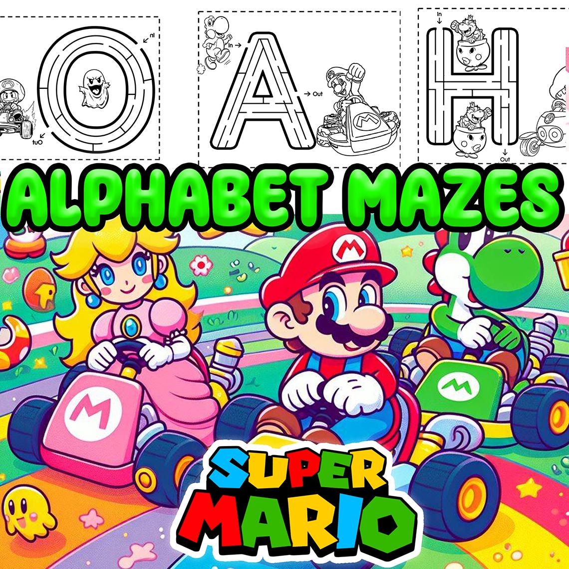 Super Mario Mazes Printable Activity Worksheets for Kids - Etsy