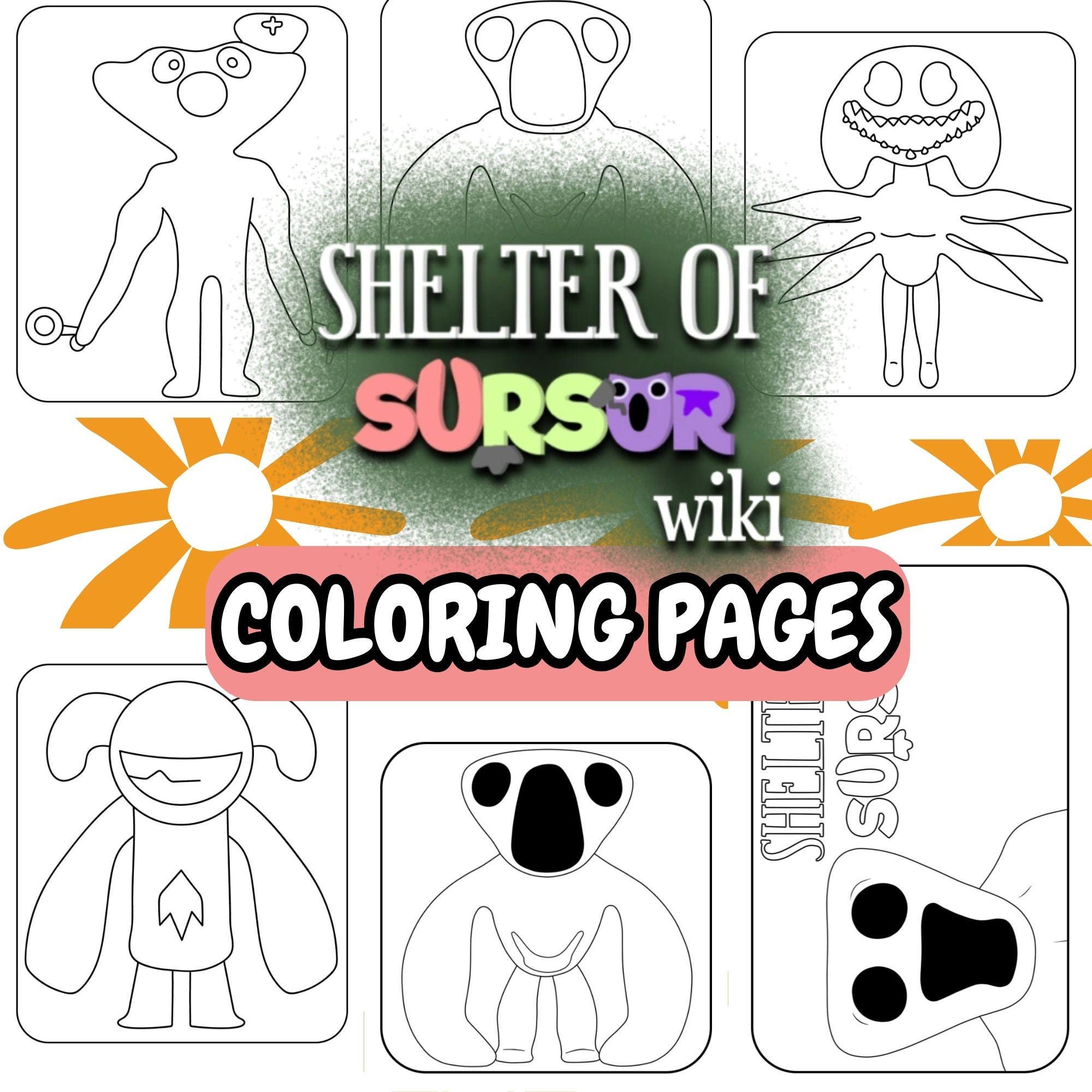 Shelter of Sursur Coloring Pages - Scary Horror Game Activity Book ...