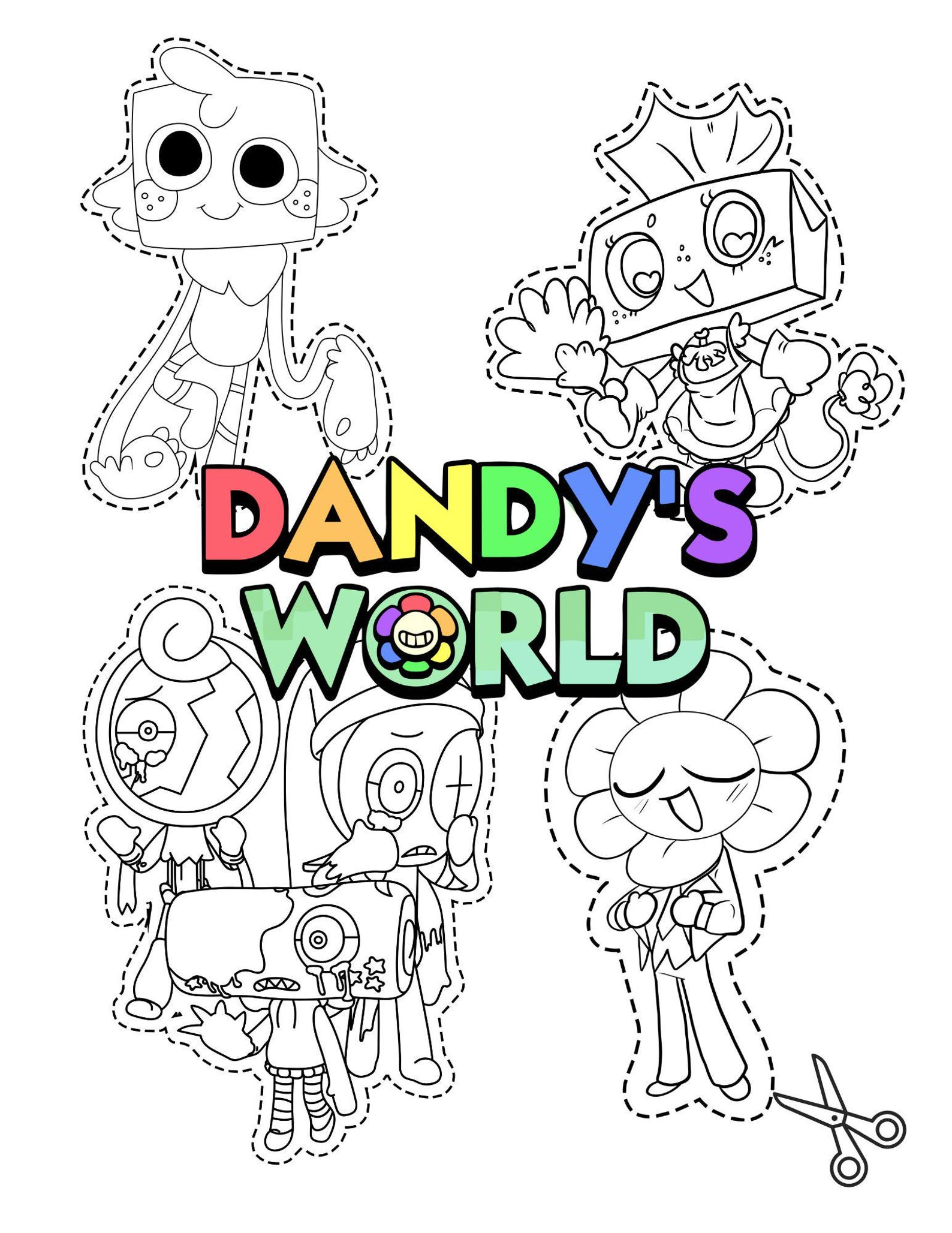 Dandy's World Scissor Skills Activity Book for Kids – Printable PDF ...