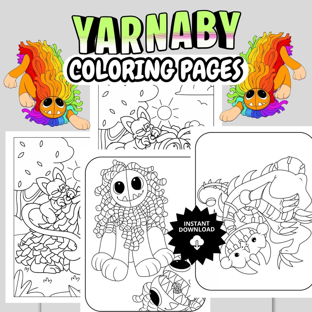 Yarnaby Coloring Pages | Poppy Playtime Chapter 4 Printable | Horror ...