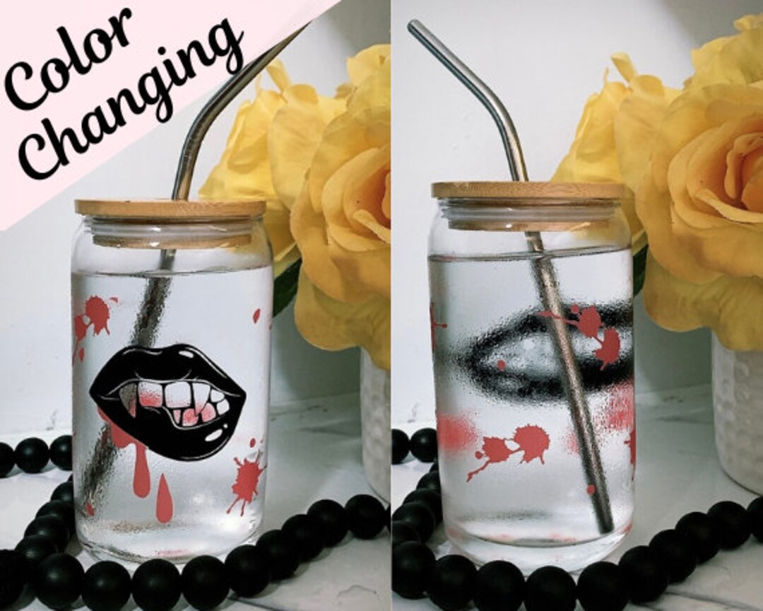 16oz. Color Changing Vampire Beer Glass || Fall Decor || Halloween ...