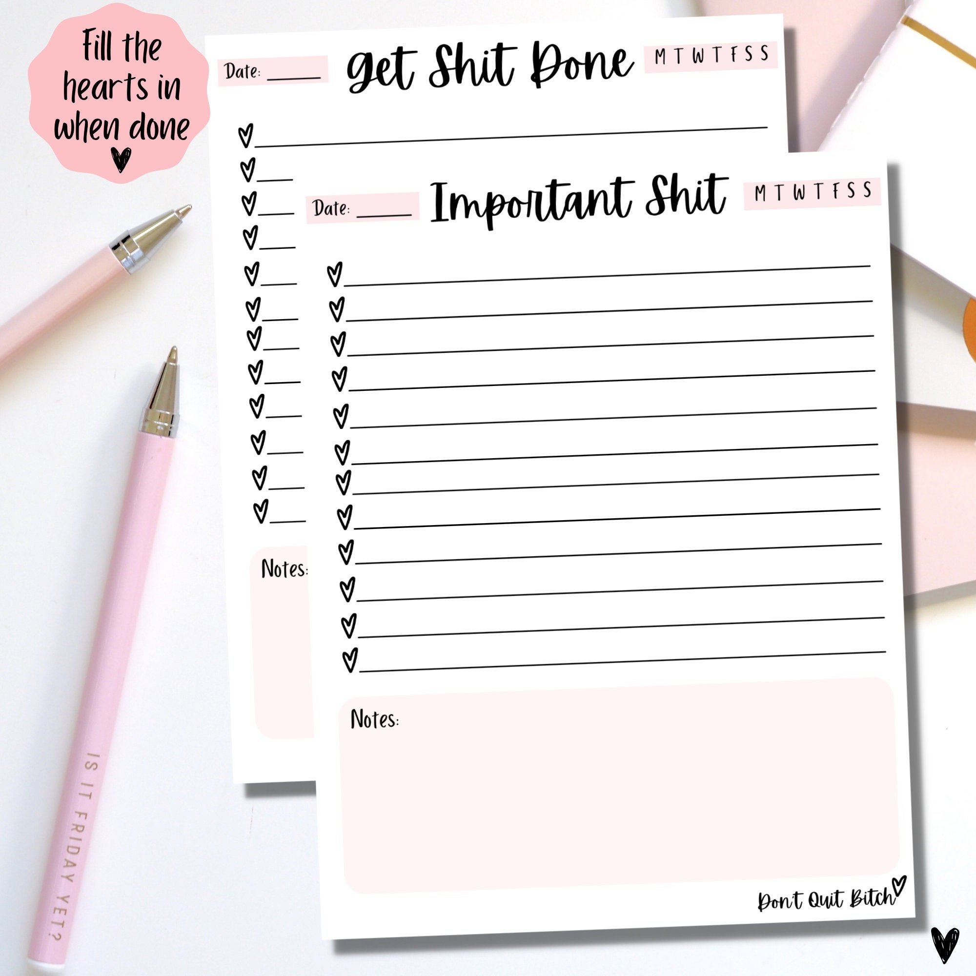 Get Shit Done/Get It Done/Important Shit Printables/Digital | Etsy