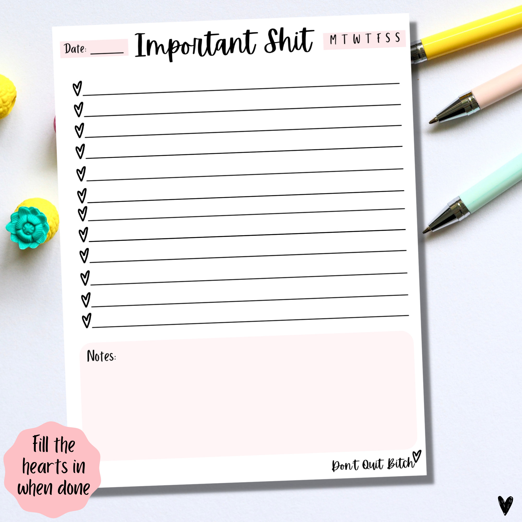 Get Shit Done/get It Done/important Shit Printables/digital Downloads ...