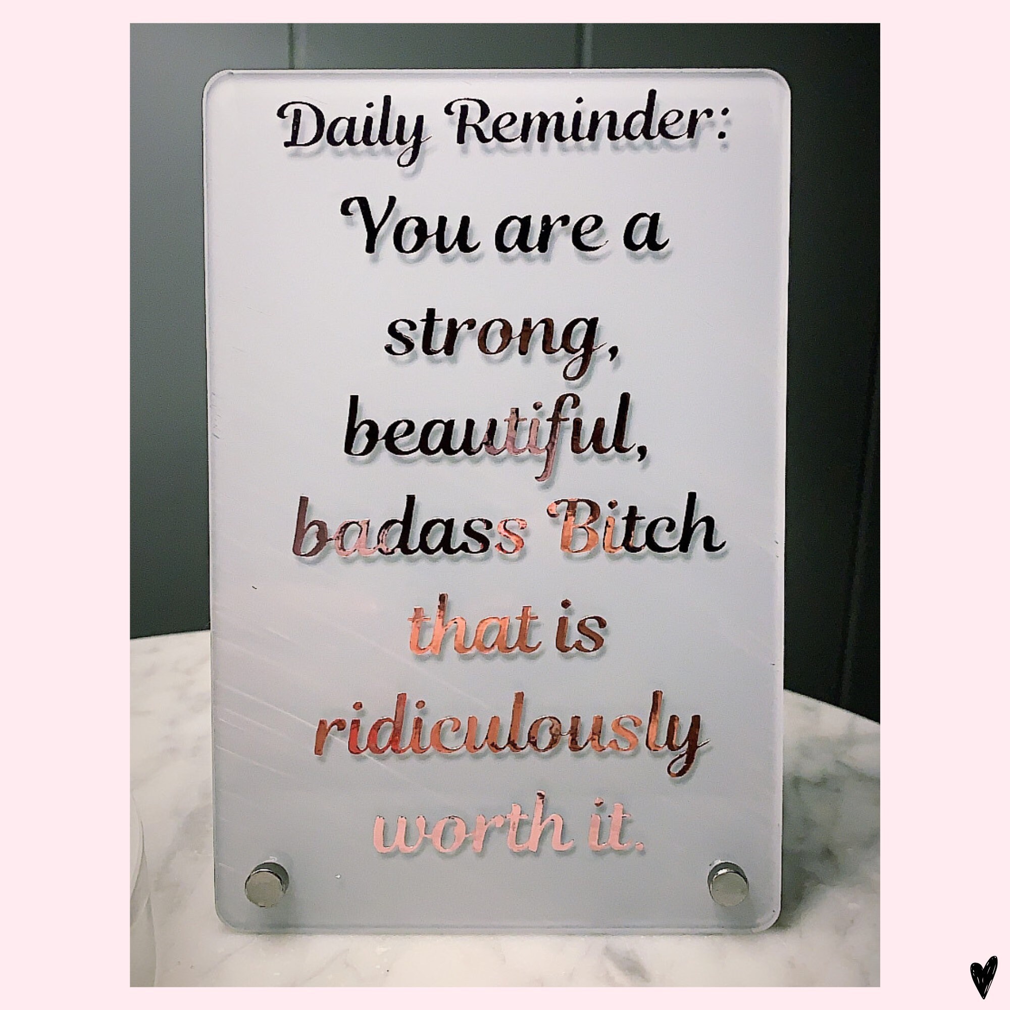 Daily Reminder Motivational Acrylic Sign - Etsy