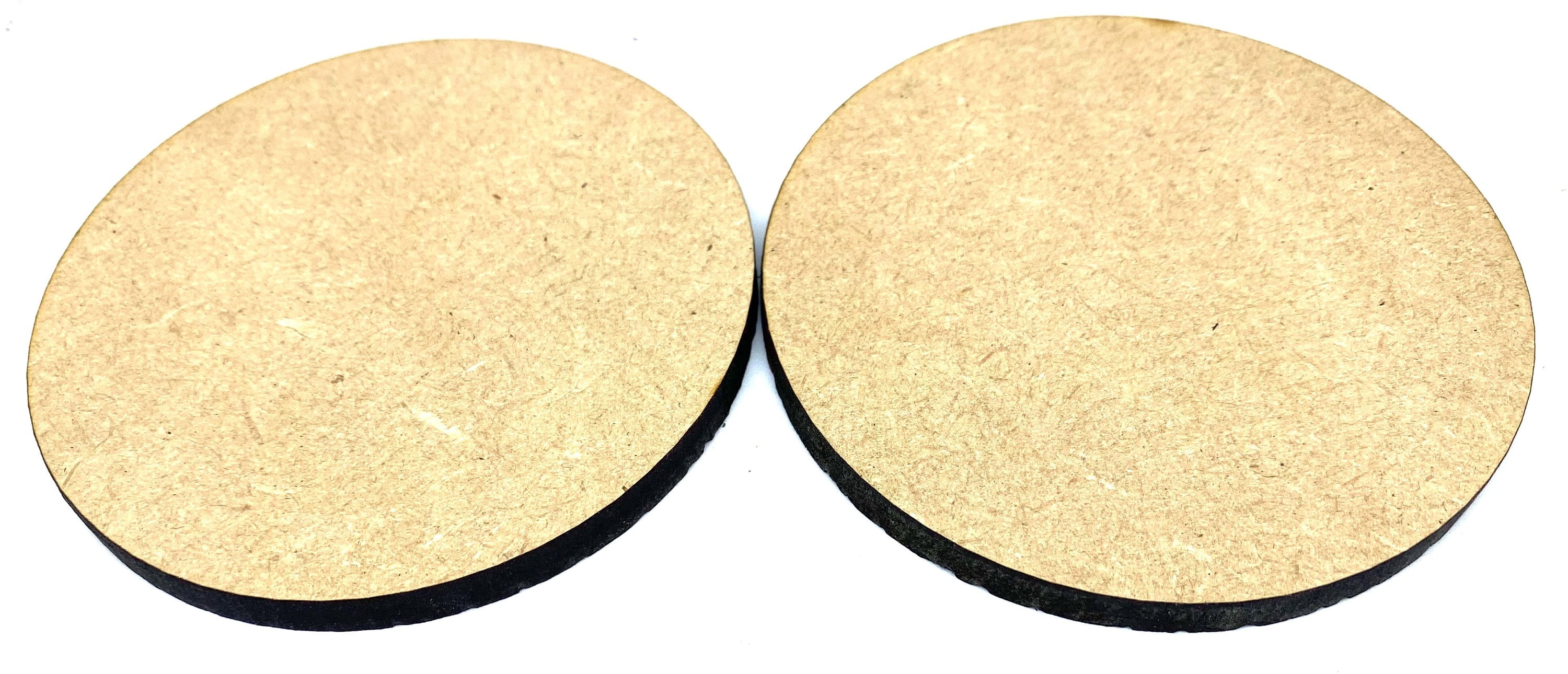 Wood 10x wooden mdf plain coasters 10cm 100mm craft blanks circle shape ...