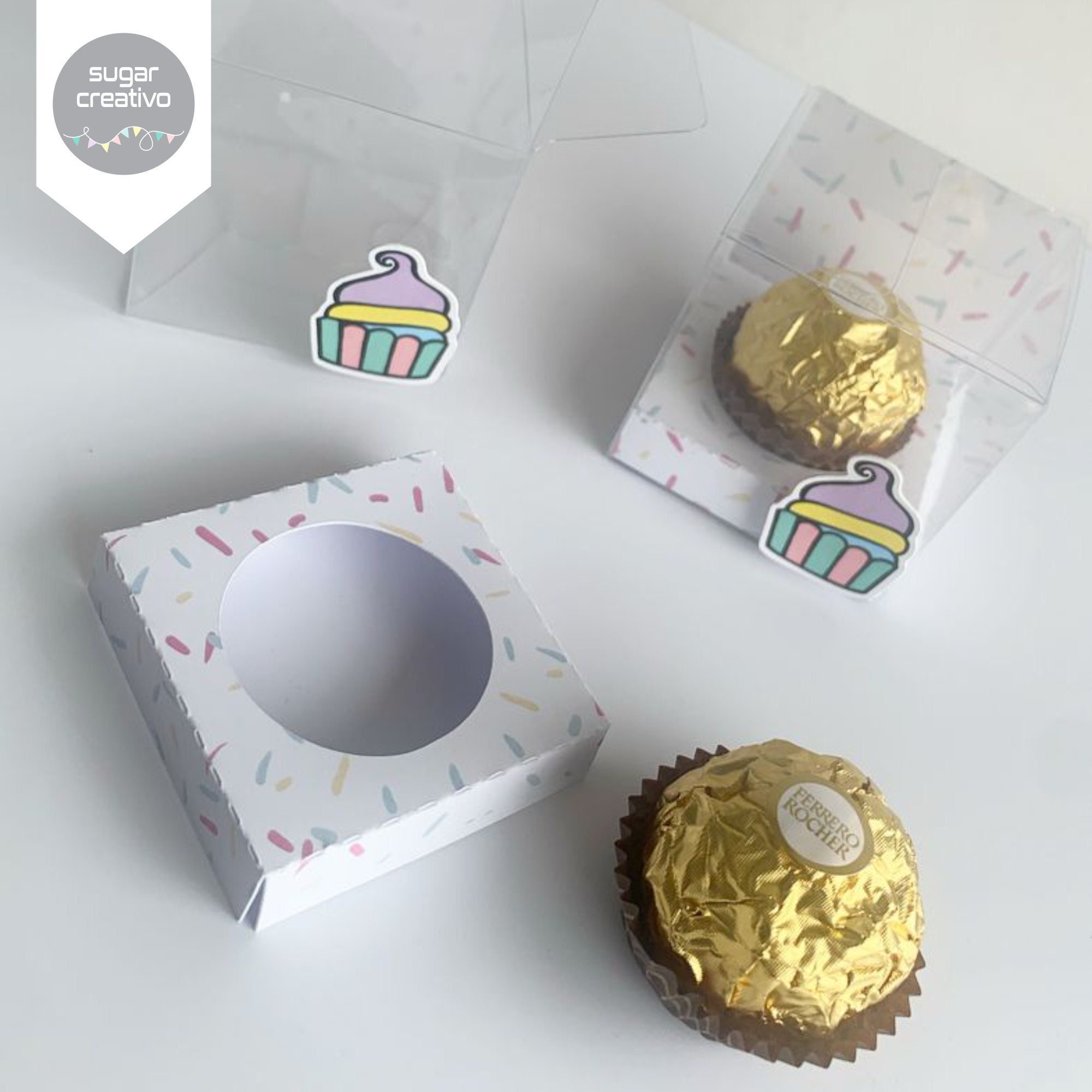 Digital Cutting File Box Template, Acetate Candy Box With 5cm Base ...