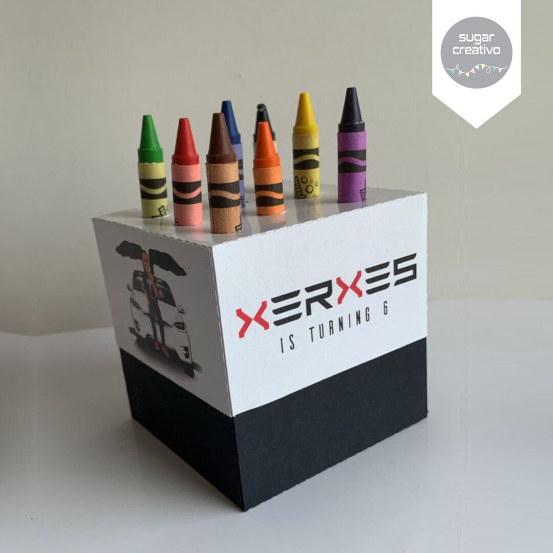 Coloring Box for Kids Digital Cut Template File Favor Box Silhouette ...