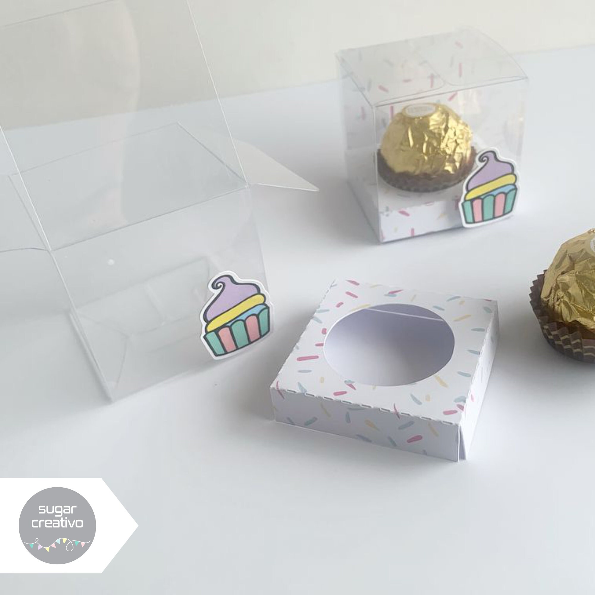 Digital Cutting File Box Template, Acetate Candy Box With 5cm Base ...