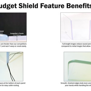 NEW 2-ft Tall, 4.5-ft Wide 3-panel Amp Shield, Plexiglas Guitar Screen ...