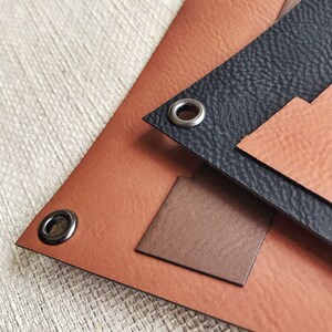 Custom 24 Leather Pennant Flag Banner Personalized Vegan Faux ...