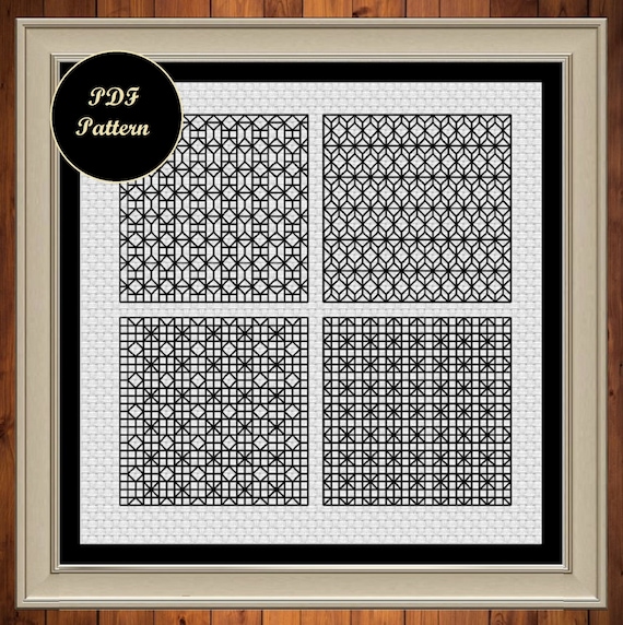 Blackwork Sampler Pattern Instant Download PDF Document | Etsy