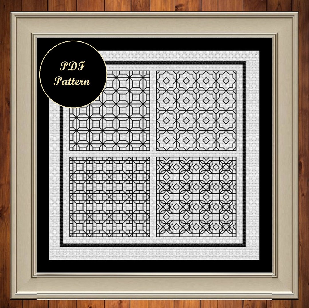 Blackwork Sampler Instant Download Pdf Document - Etsy