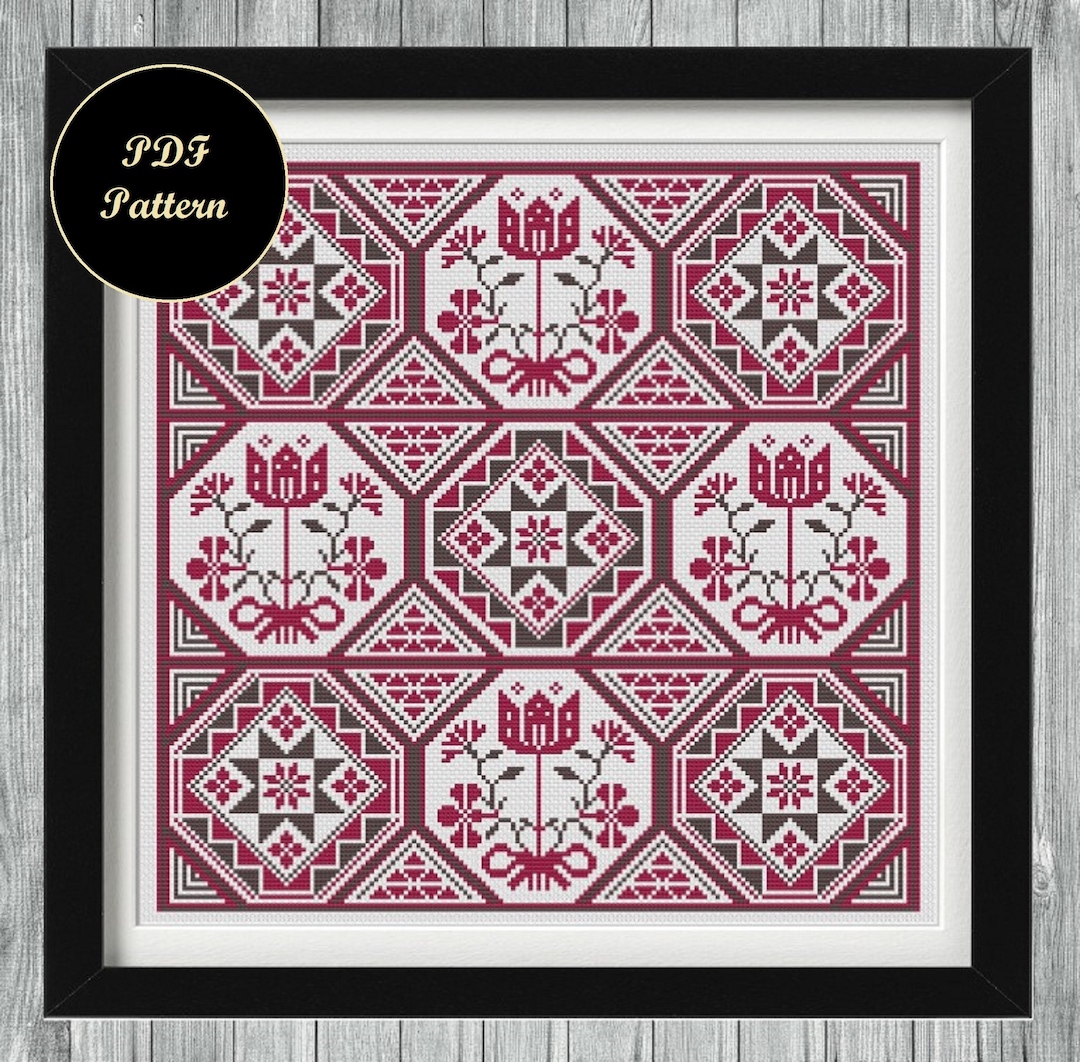 Quaker Sampler Cross Stitch Pattern Instant Download PDF Pattern - Etsy