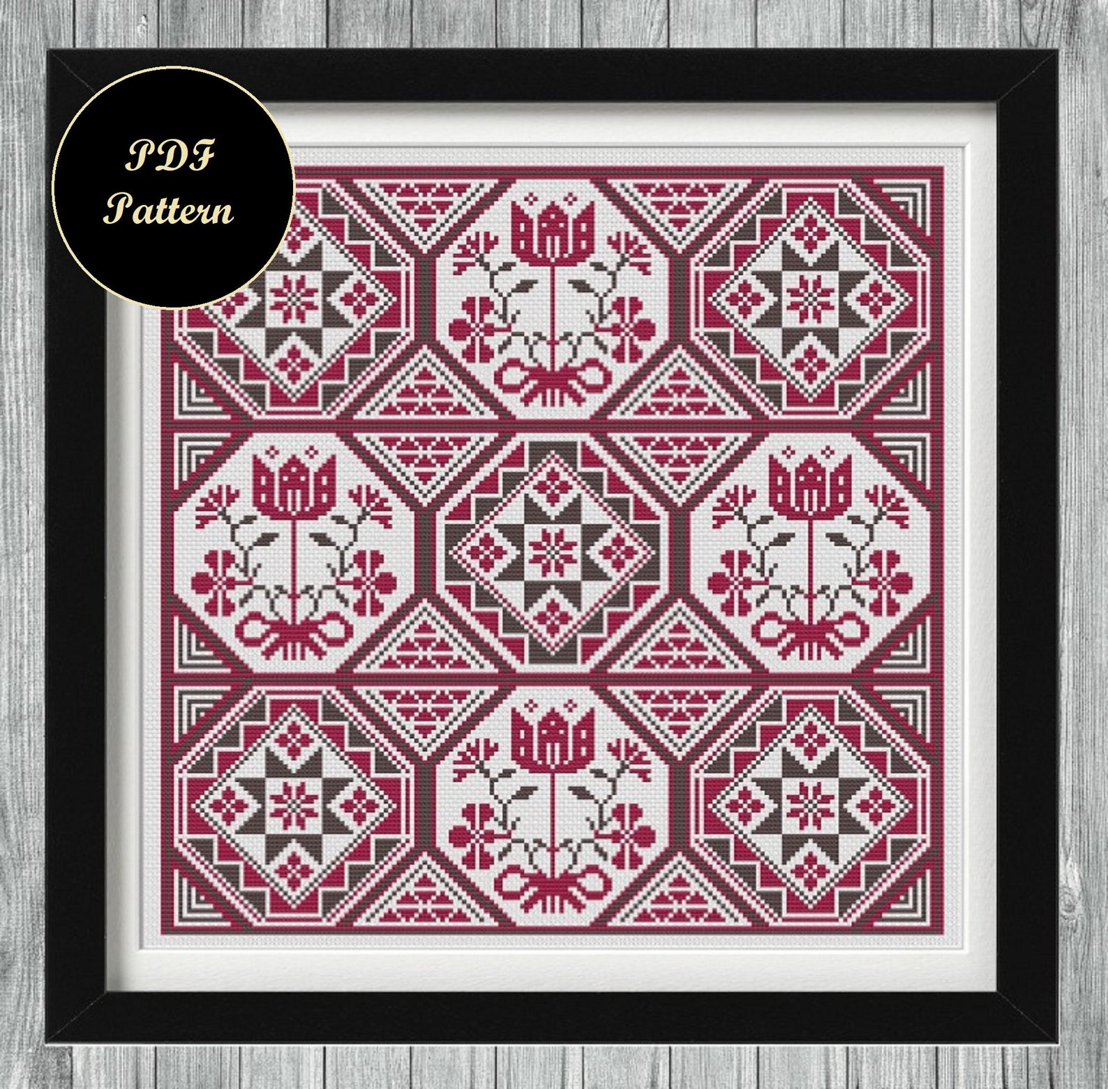 Quaker Sampler Cross Stitch Pattern Instant Download PDF Pattern - Etsy