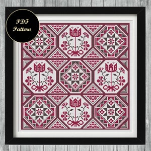 Quaker Sampler Cross Stitch Pattern Instant Download PDF Pattern - Etsy