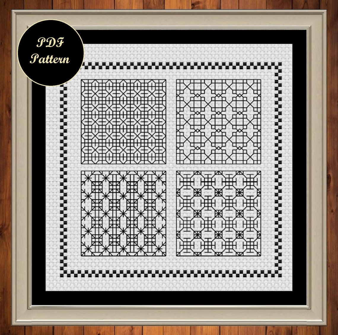 Blackwork Sampler Cross Stitch Pattern Instant Download PDF Document ...
