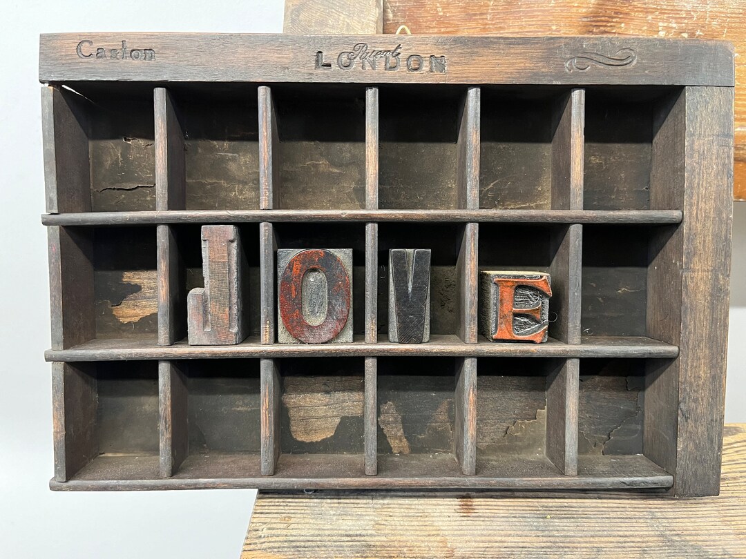 Original Wooden Letterpress Type Case/vintage Printers Tray - Etsy