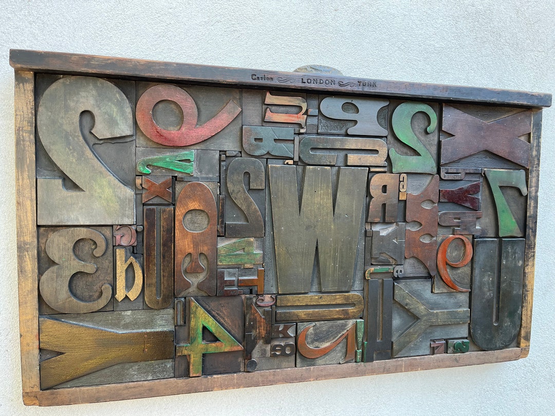Letterpress Wood Letter Collage. - Etsy Canada