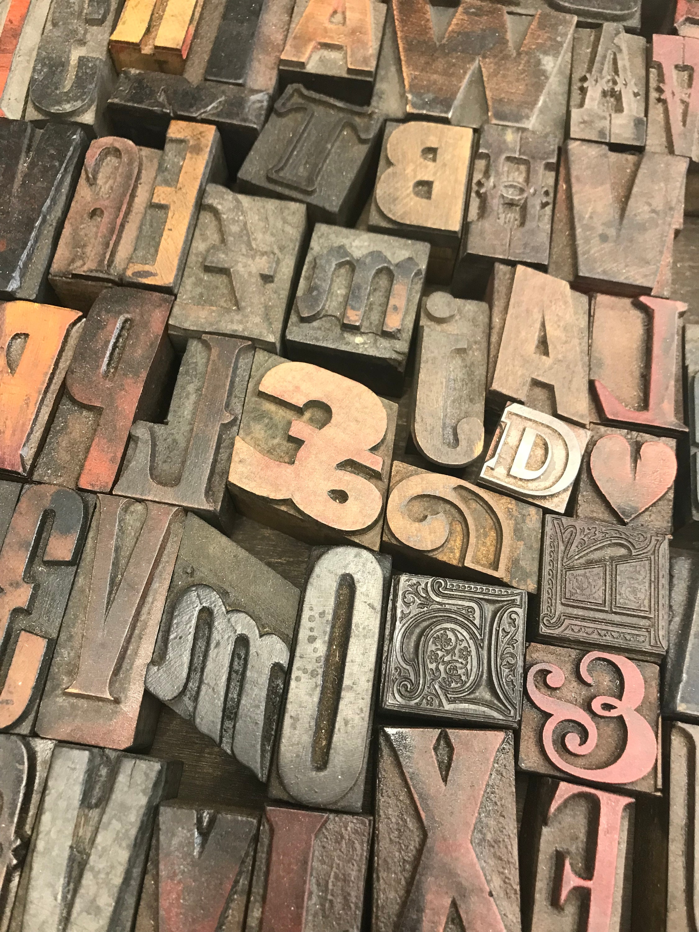 Letterpress Wooden Letters | Etsy