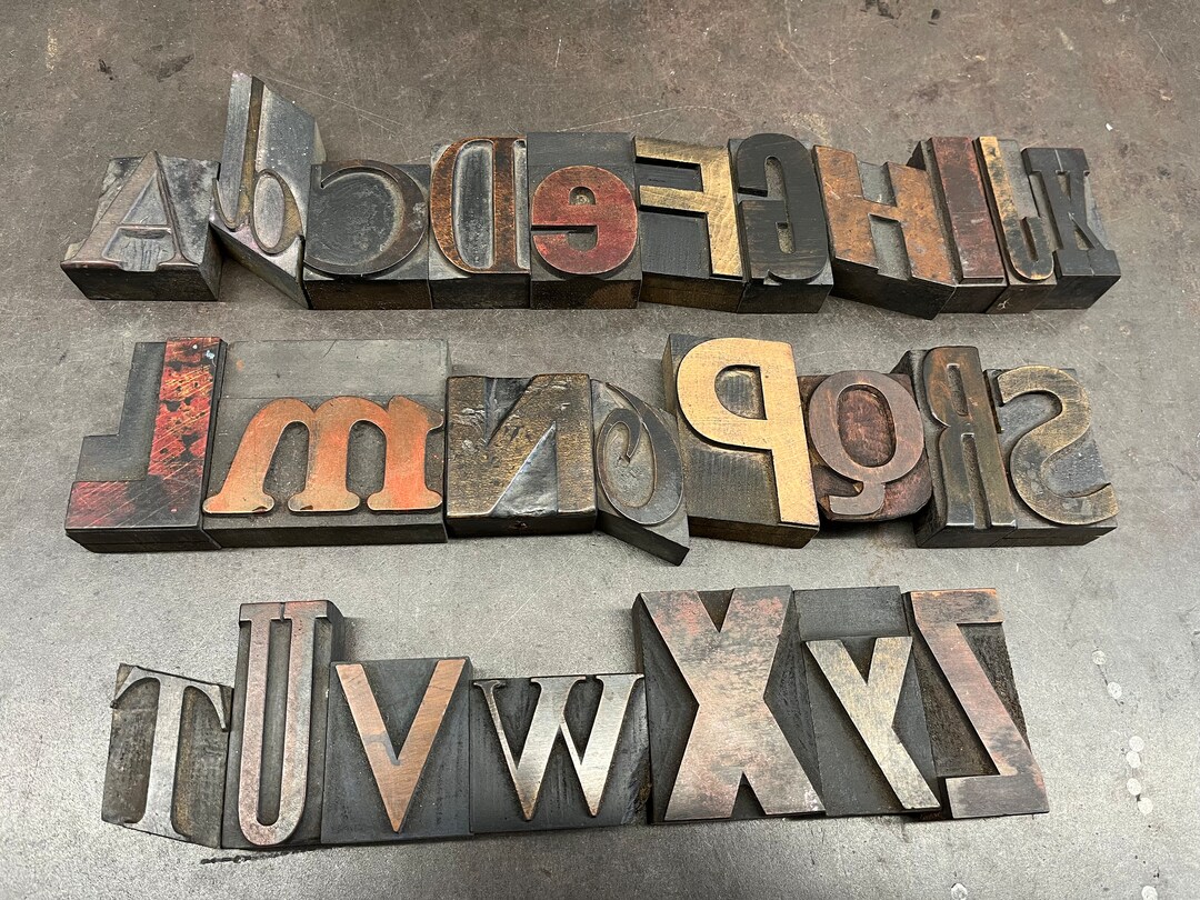 Mixed Alphabet of Poster Type Letters - Etsy