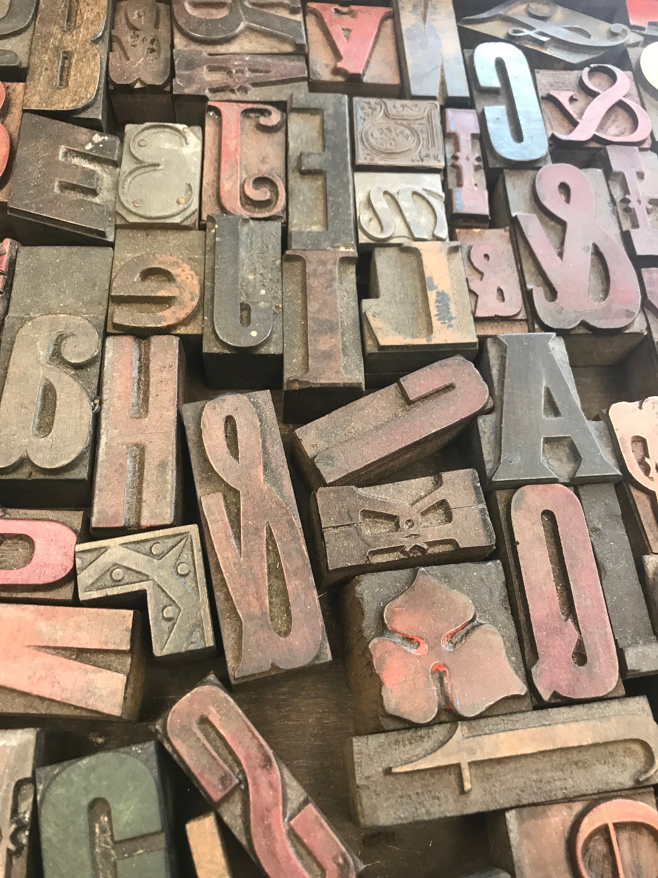 Letterpress Wooden Letters - Etsy
