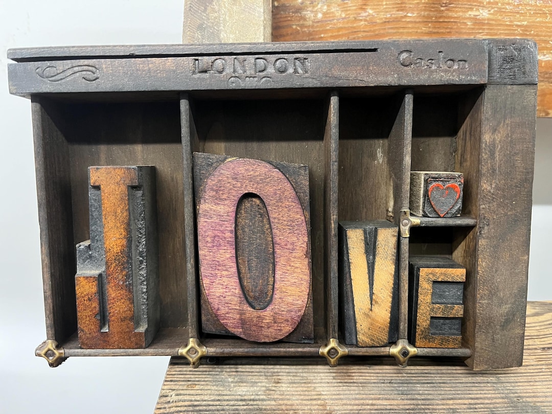 Original Wooden Letterpress Type Case/vintage Printers Tray - Etsy