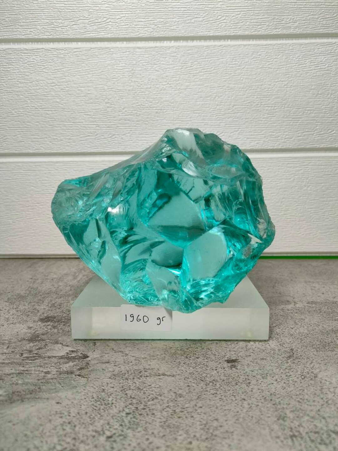 Super Rough New Surface Aqua Blue Andara Crystal 1960gr With Base for ...