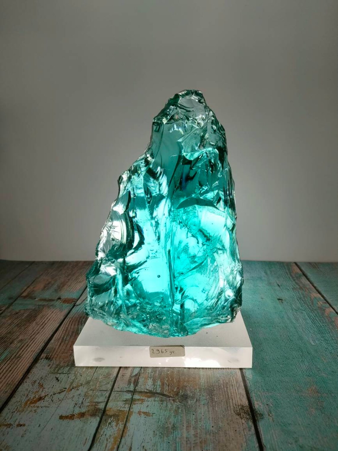 Super Rough New Surface Andara Crystal Aqua Blue 2965gr With Base for ...