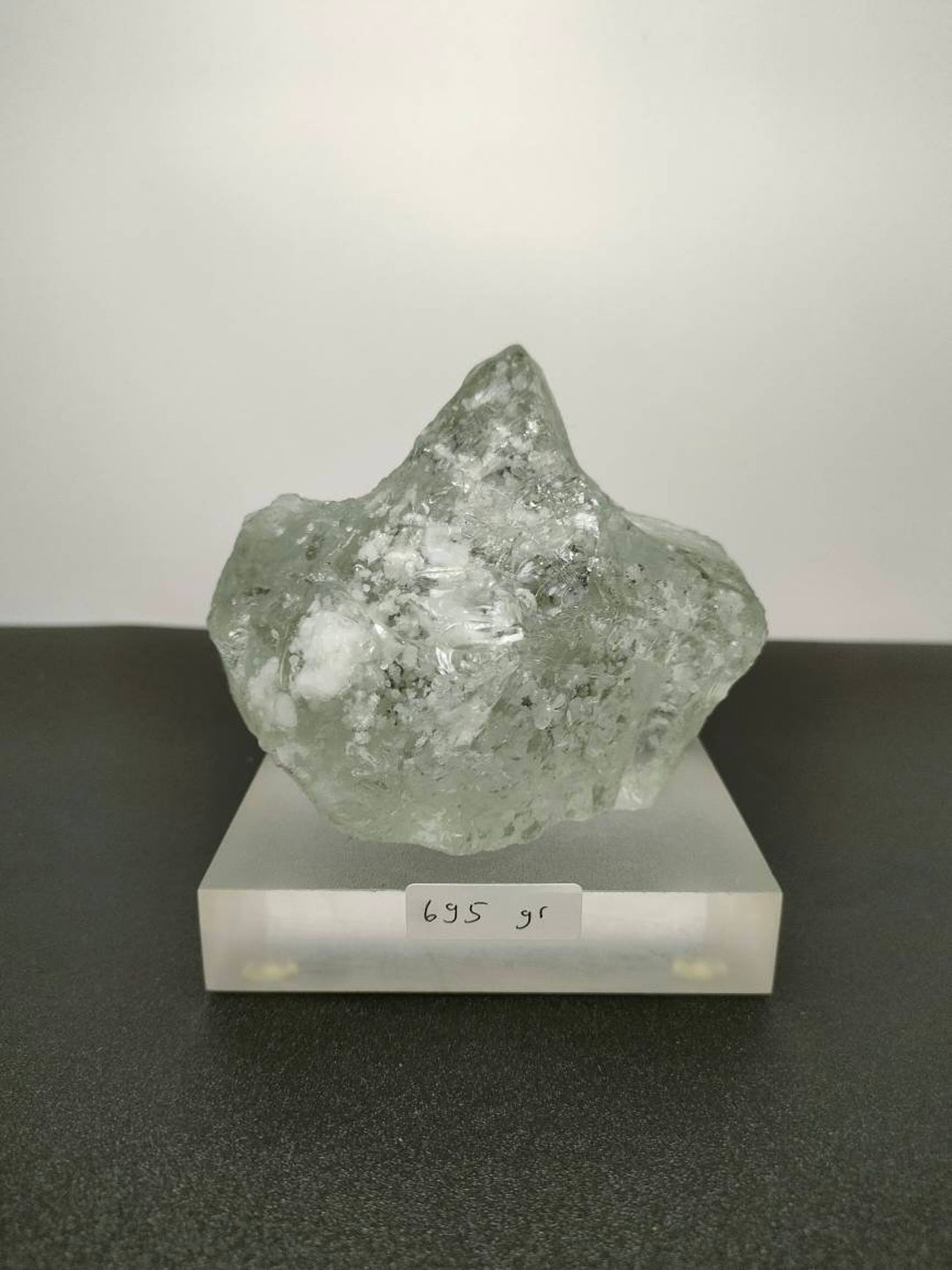 Rare Rough Andara Crystal Clear White Stone 695gr With Base for ...
