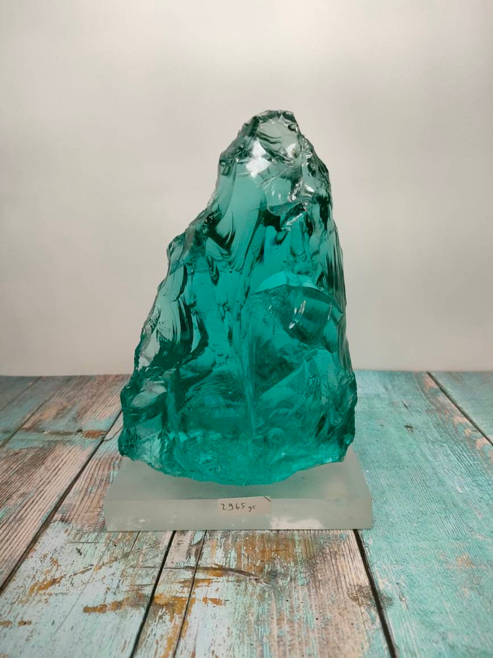 Super Rough New Surface Andara Crystal Aqua Blue 2965gr With Base for ...