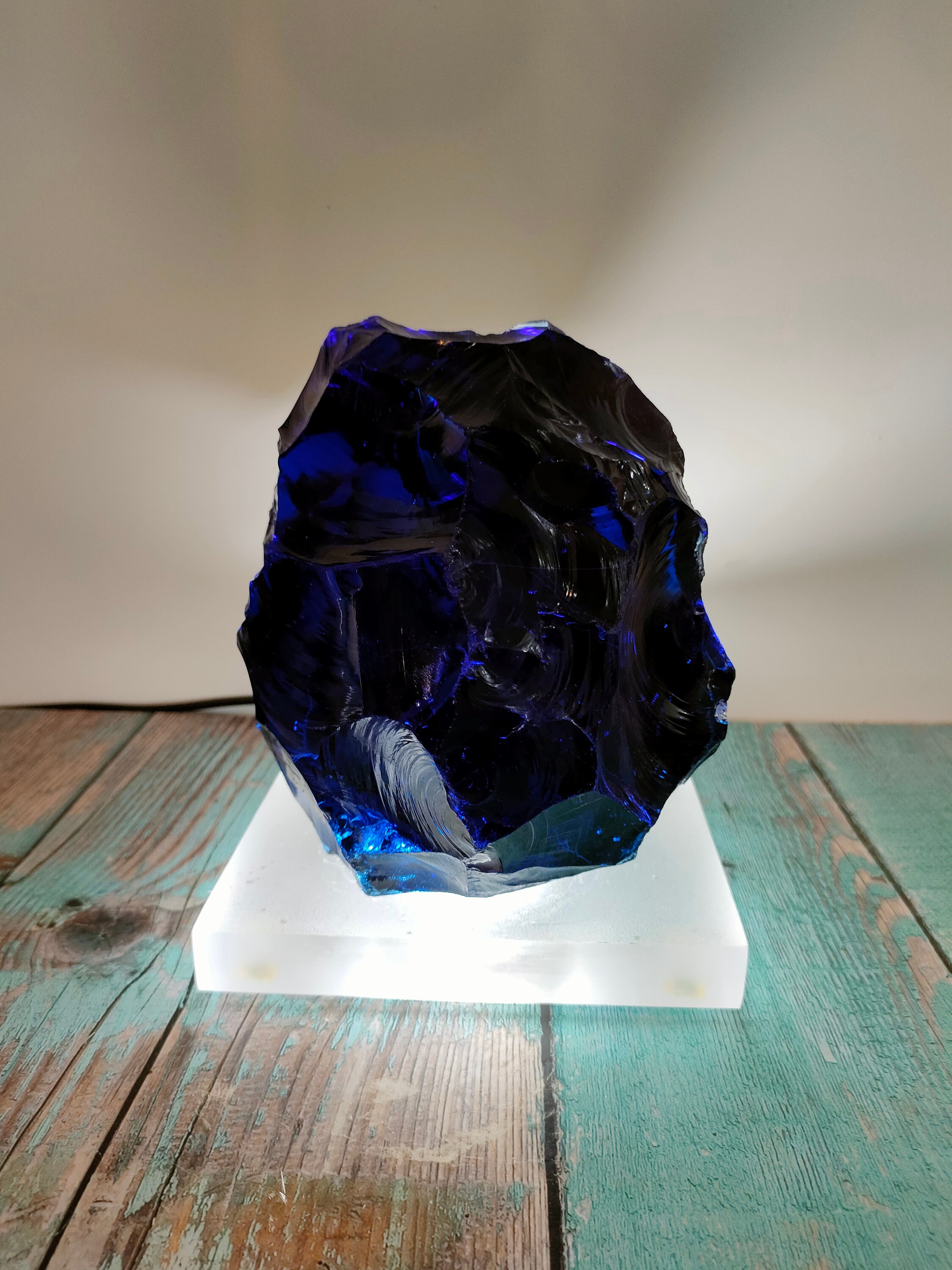 Light of Rough Andara Crystal Ocean Blue 3719gr EE610 With Base and ...