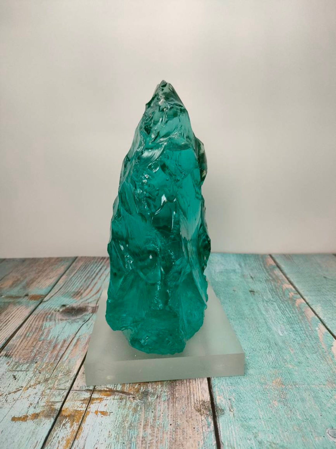 Super Rough New Surface Andara Crystal Aqua Blue 2965gr With Base for ...