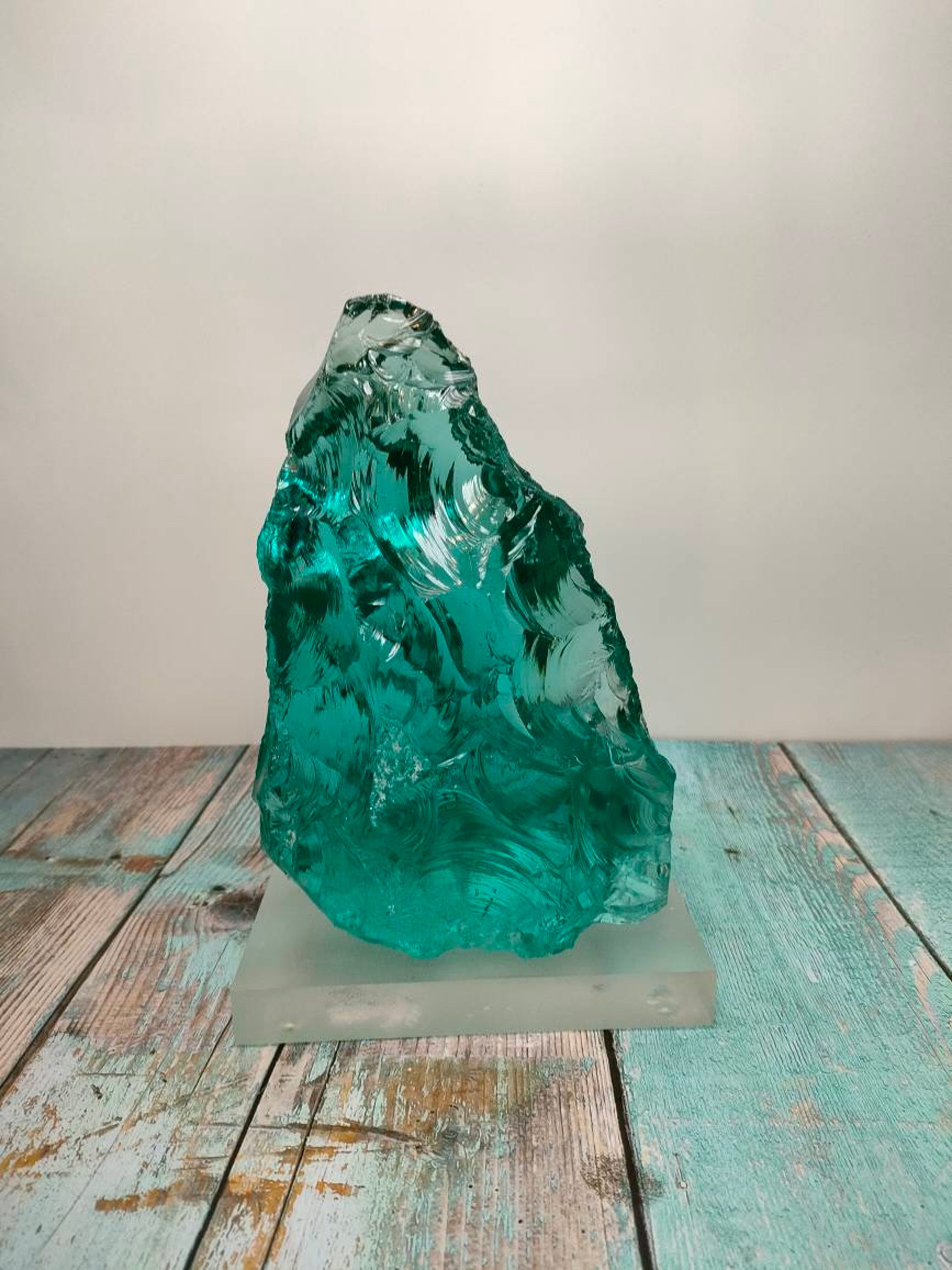 Super Rough New Surface Andara Crystal Aqua Blue 2965gr With Base for ...