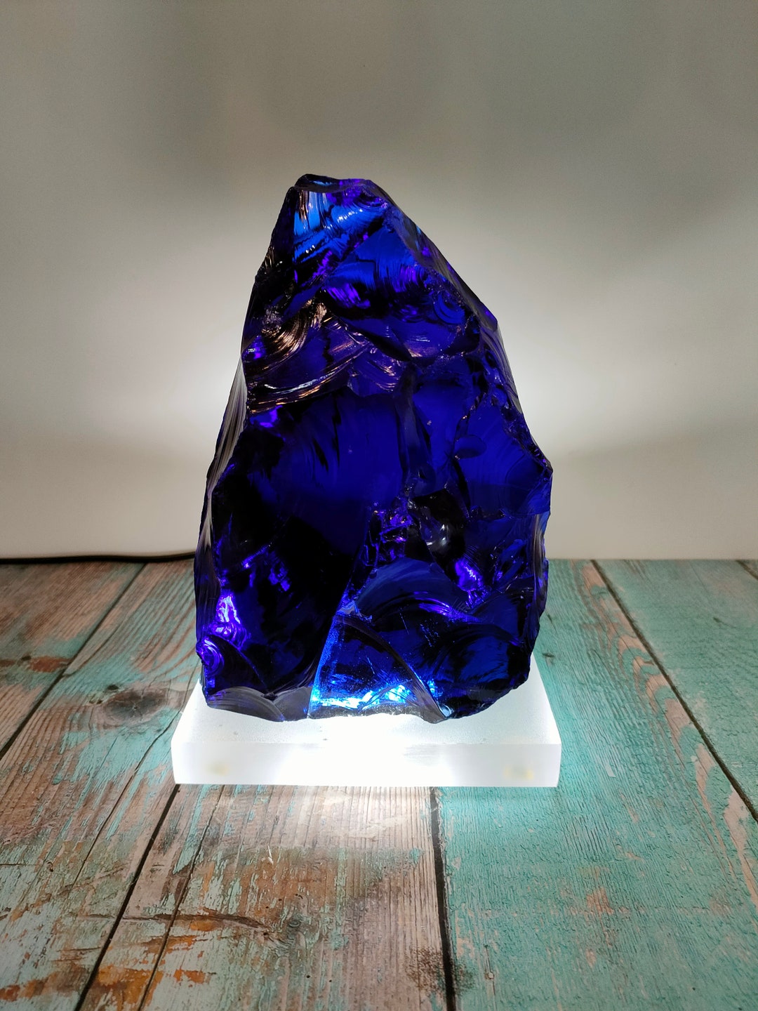 Light of Rough Andara Crystal Ocean Blue With Light EE603 4029gr - Etsy