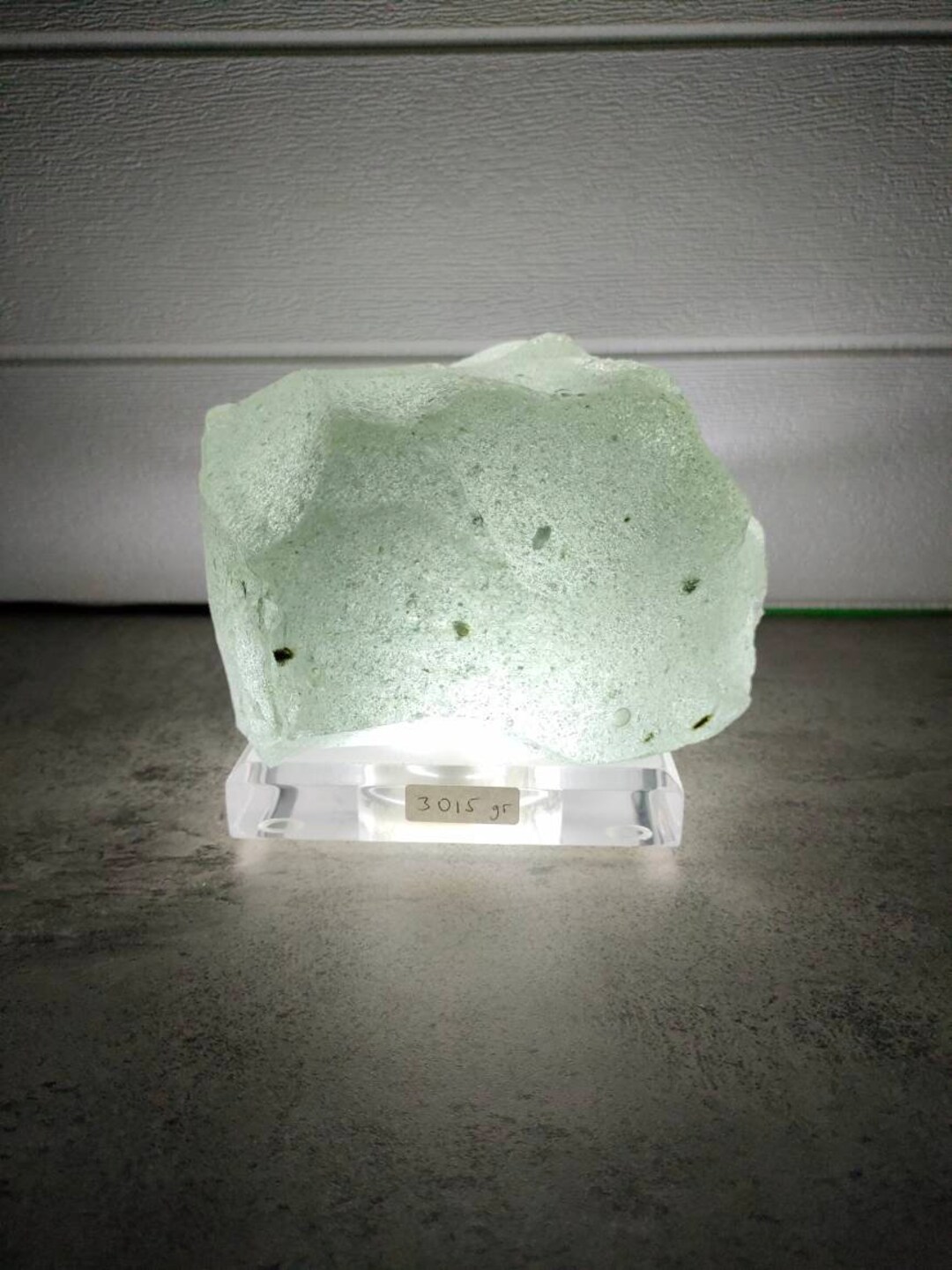 Light of Raw Andara Crystal Clear Bubble 3015gr With Base, Lamp and ...