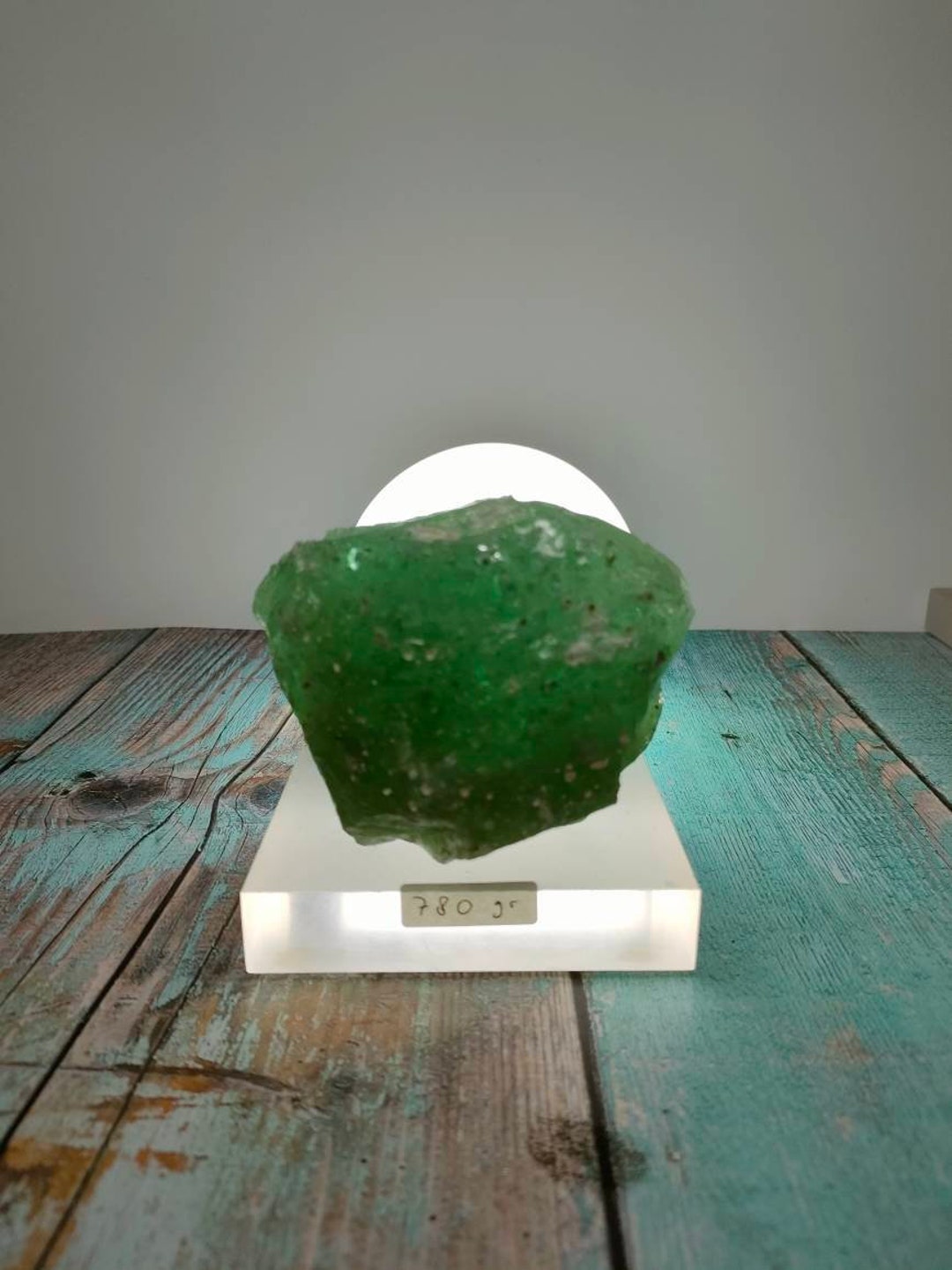 Andara Crystal Rough New Surface Turquoise White Stone 780gr With Base ...