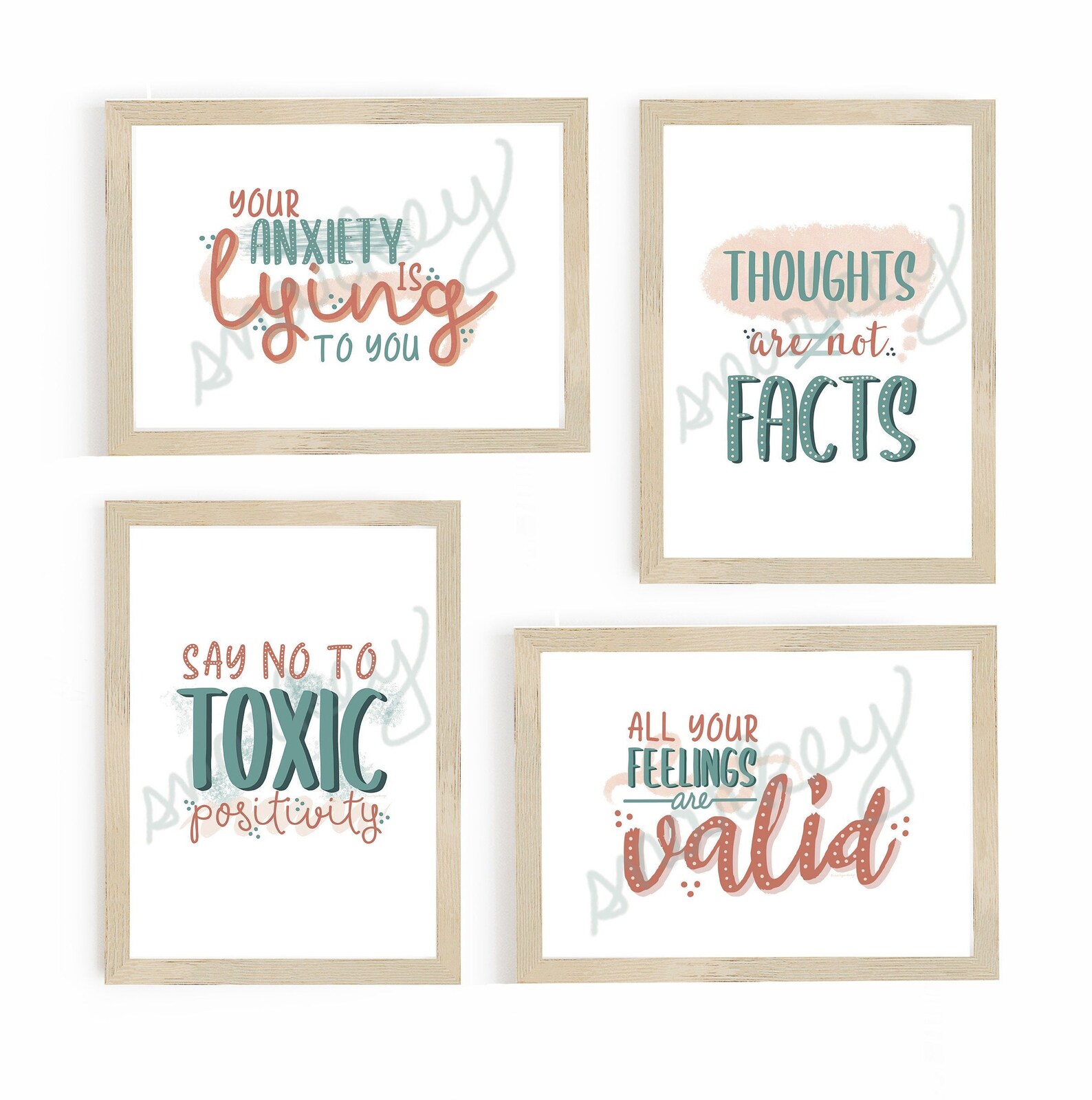 Digital Download Printable Wall Art Toxic Positivity Mental | Etsy