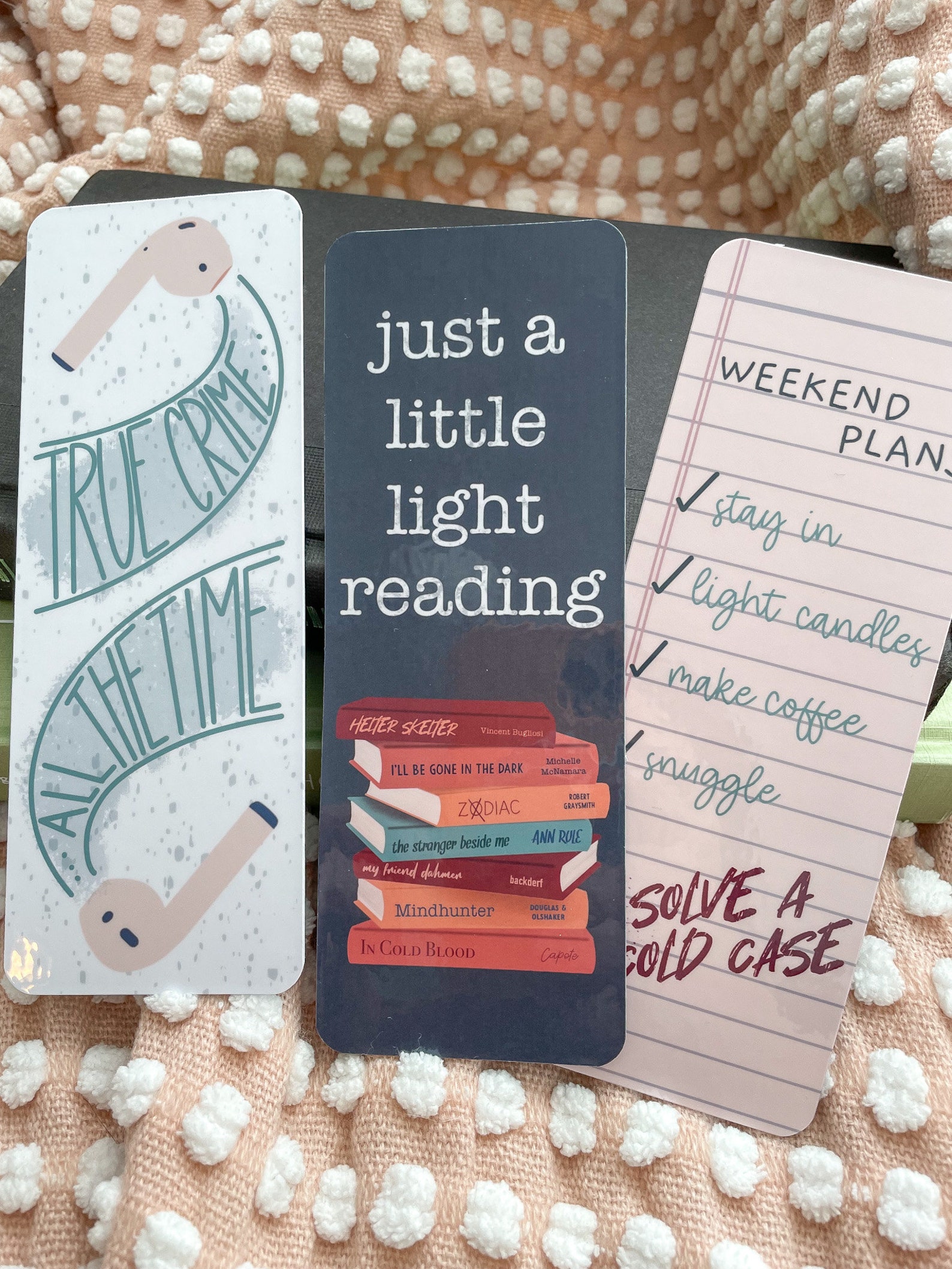 True Crime Bookmarks Bookmark Set Cute Bookmark Unique - Etsy