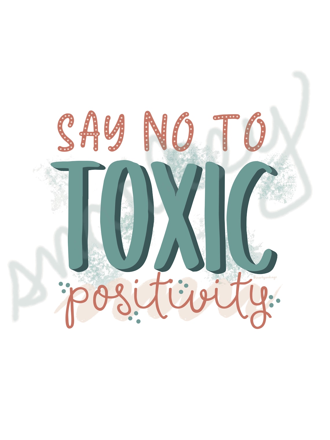 Digital Download Printable Wall Art Toxic Positivity Mental | Etsy